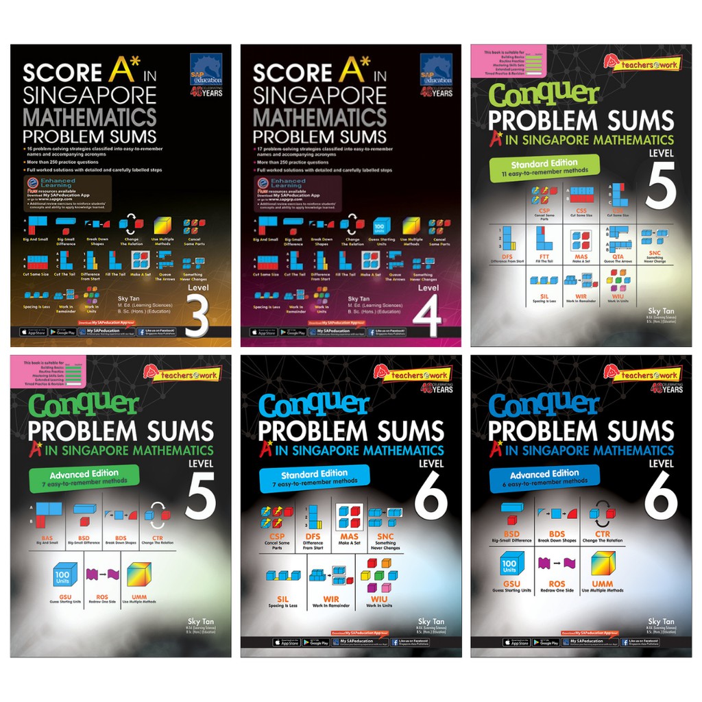 Conquer Problem Sums: A Star In Singapore Maths Level 3 - 6 | Skill ...