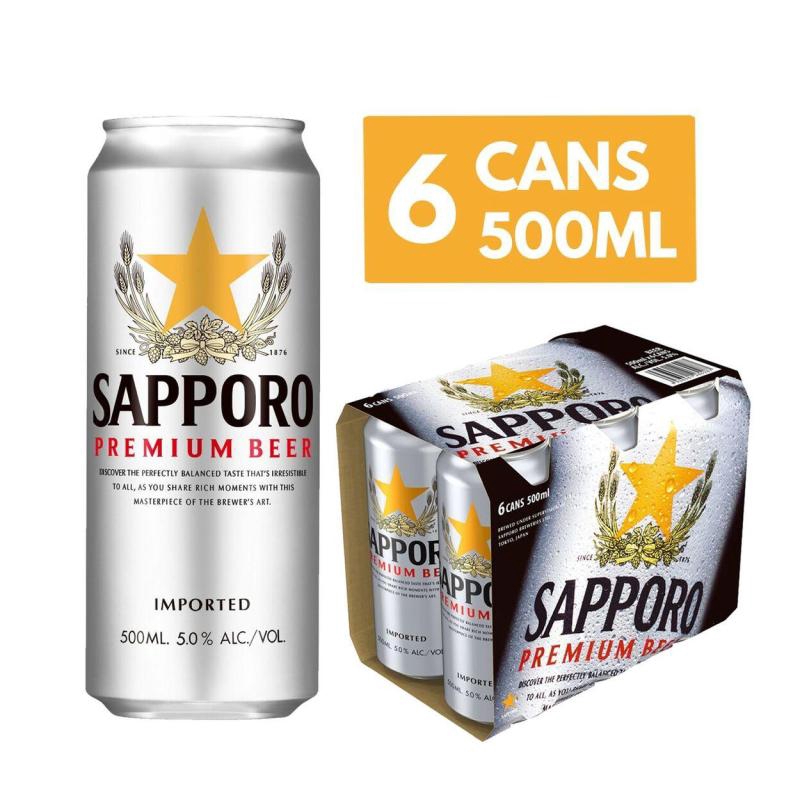Sapporo Premium Beer Can, 500ml [Bundle of 6] [Japanese] | Shopee Singapore
