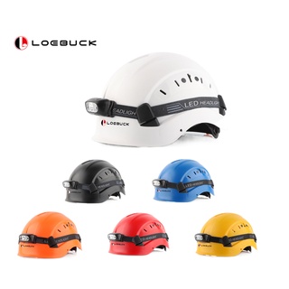 LOEBUCK safety helmet with rechargeable headlight ABS site construction ...