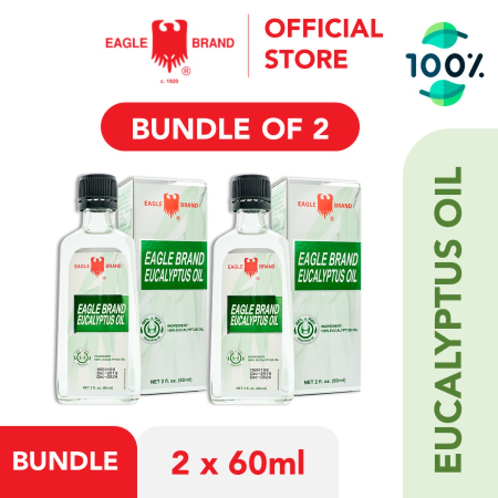 2x - Eagle Brand 100% Pure Eucalyptus Oil 60ml | Shopee Singapore