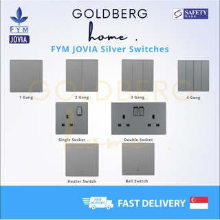 [SG Seller] FYM Jovia Switches and Sockets Black Silver White Rose Gold ...