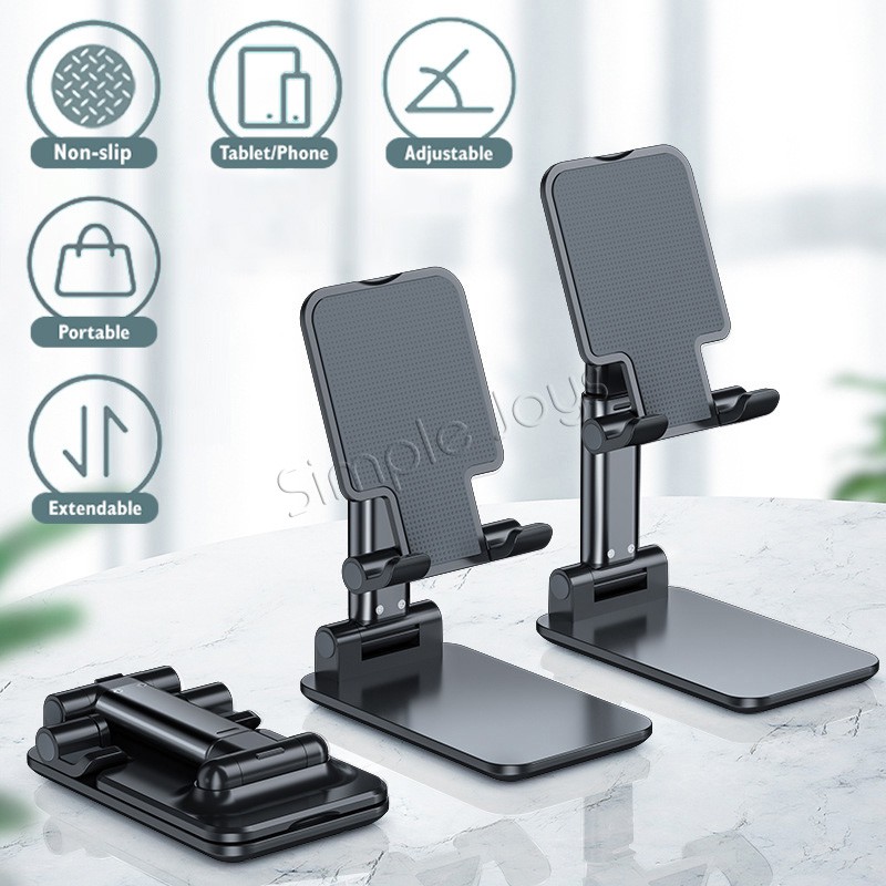Foldable Phone Stand For Tablet Holder With Adjustable Angle | Shopee ...