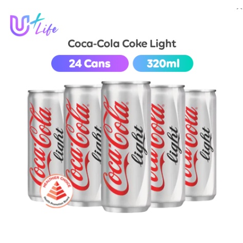 Coca-Cola Coke Light 24 Cans (320ml) [Min. 6 Months Expiry] | Shopee ...