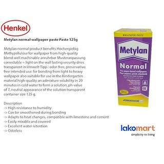 Metylan Normal Wallpaper Paste 125g | Shopee Singapore
