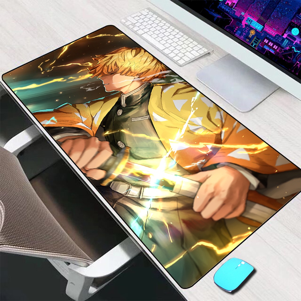 Demon Slayer Zenitsu Agatsuma Mouse Pad Large Gaming Accessories Mouse ...