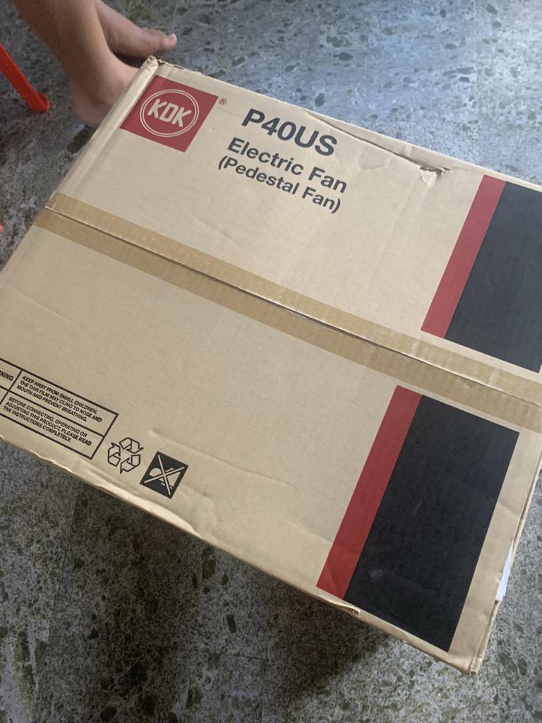 KDK P40US Pedestal Fan with 3-Speed and Adjustable Height | Shopee ...