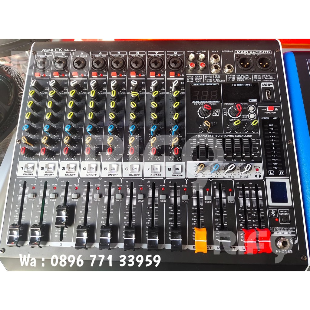 Ashley Mixer Selection 8 Channel Usb Audio Interface Pc Recording ...