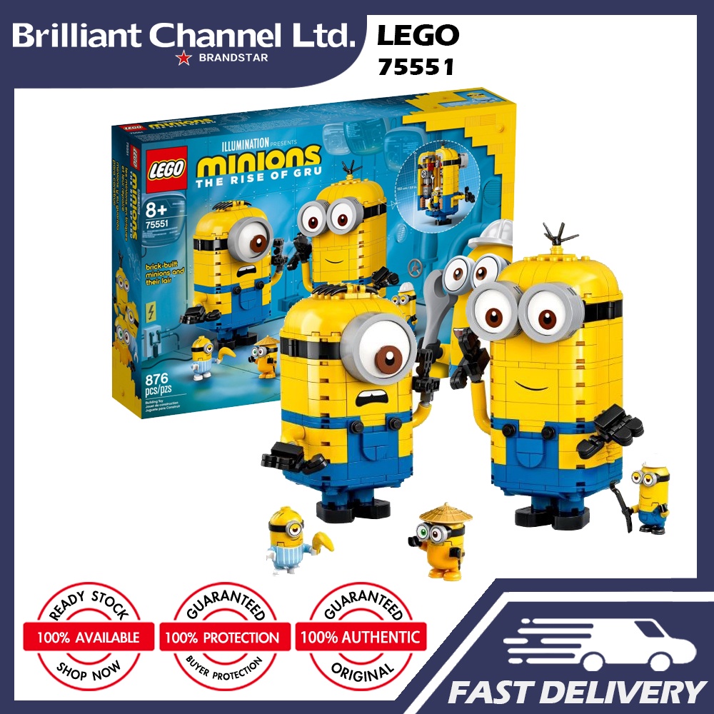LEGO 75551 Minions: Brick-built Minions and their Lair | Shopee Singapore