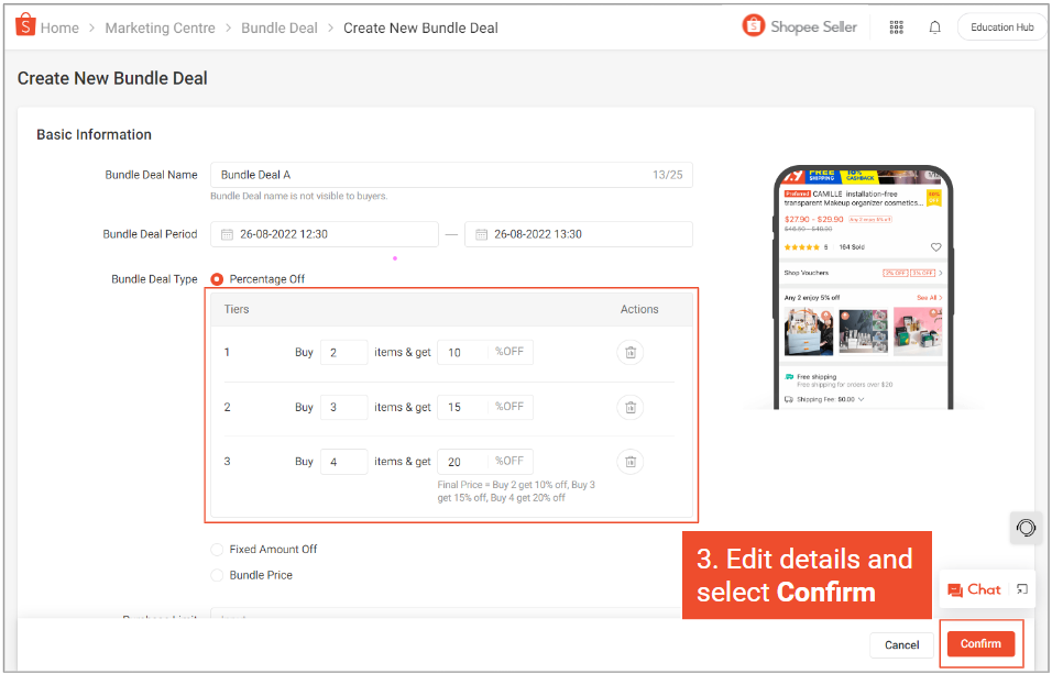 Adding Bundle Deal tiers | MY Seller Education [Shopee]