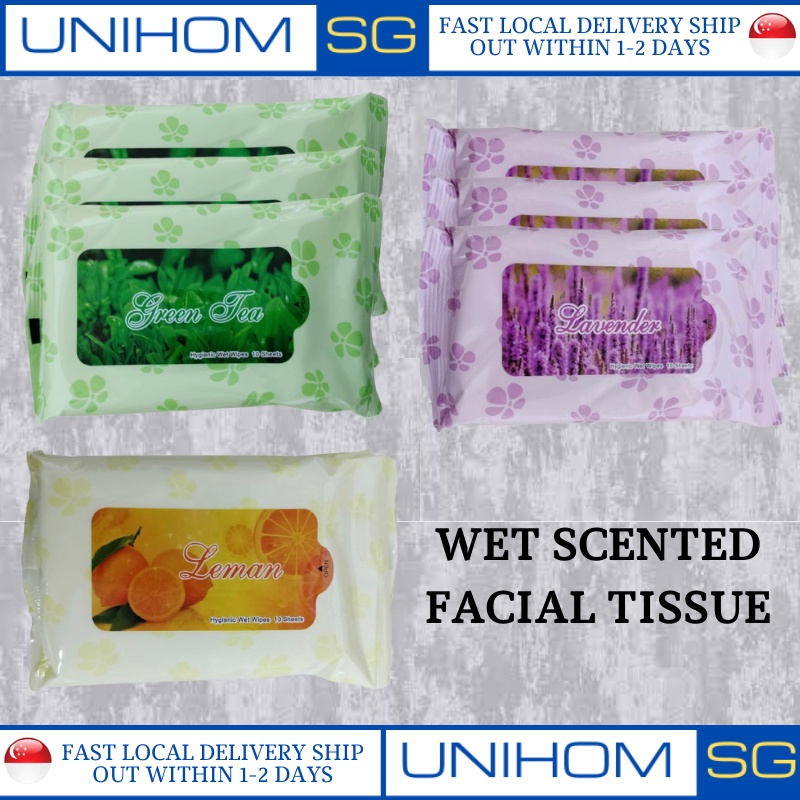 UnihomSG [ReadyStock] Wet Scented Facial Tissue Wet Face Wipe | Shopee ...