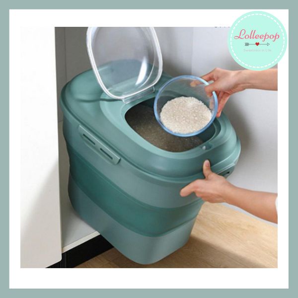 30kg Foldable Multipurpose Rice Bucket Silicone Storage Grain Container ...