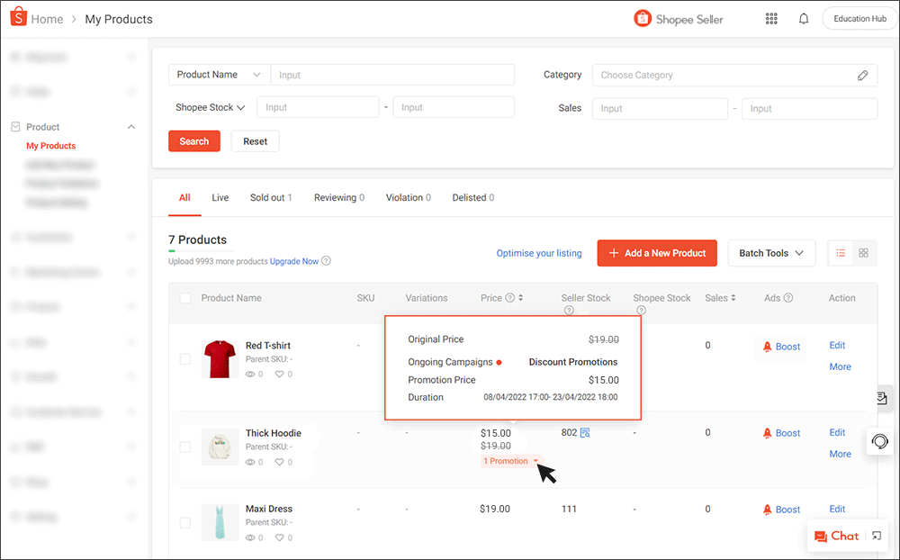 Viewing reserved stock | PH Seller Education [Shopee]