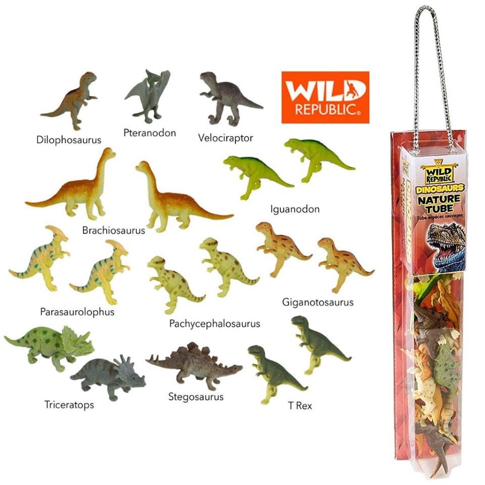 Wild Republic Dinosaur Animal Figurines Tube, Dino Toys, T Rex ...