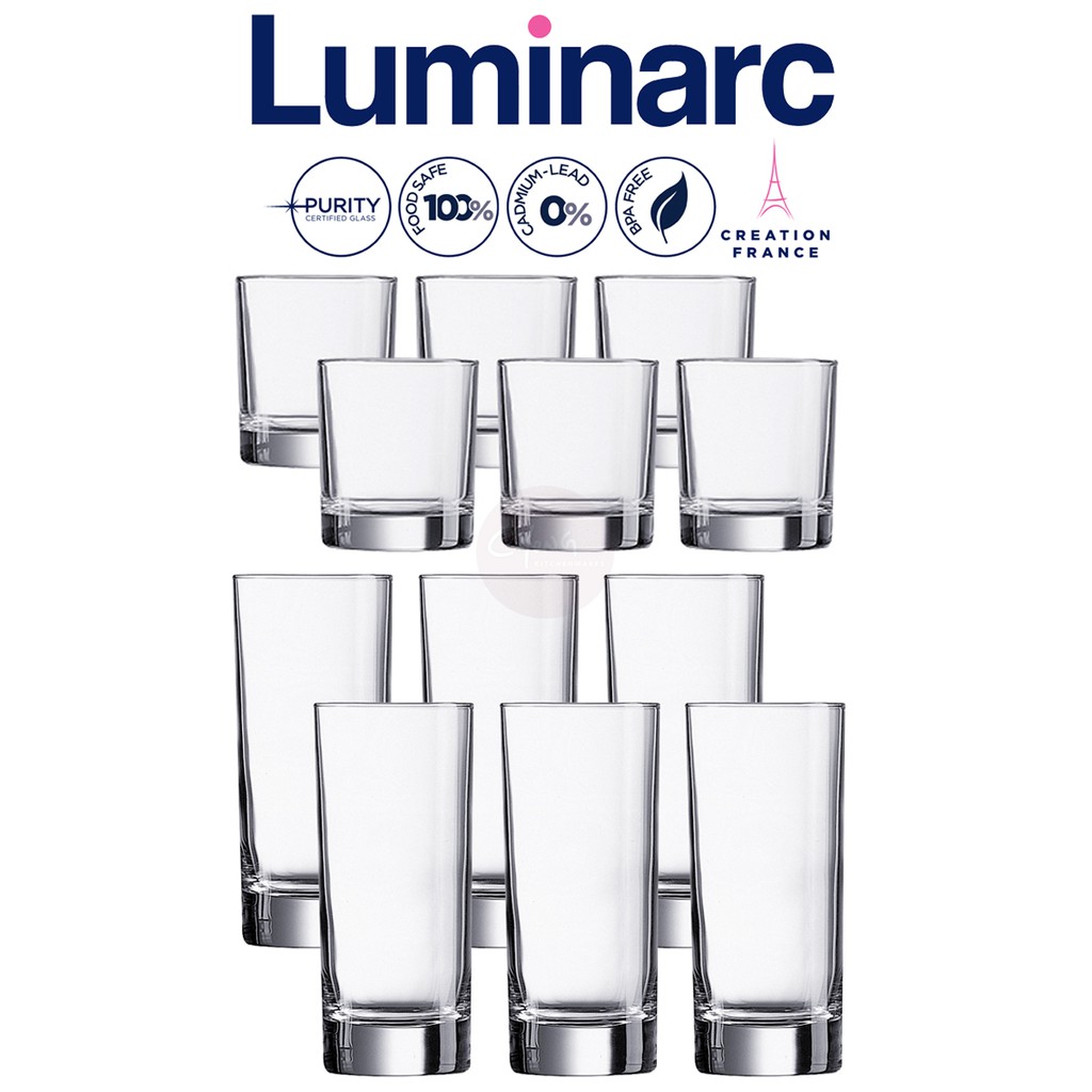 Luminarc Islande Highball/Old Fashioned Glass, Set of 6's [Cocktail ...