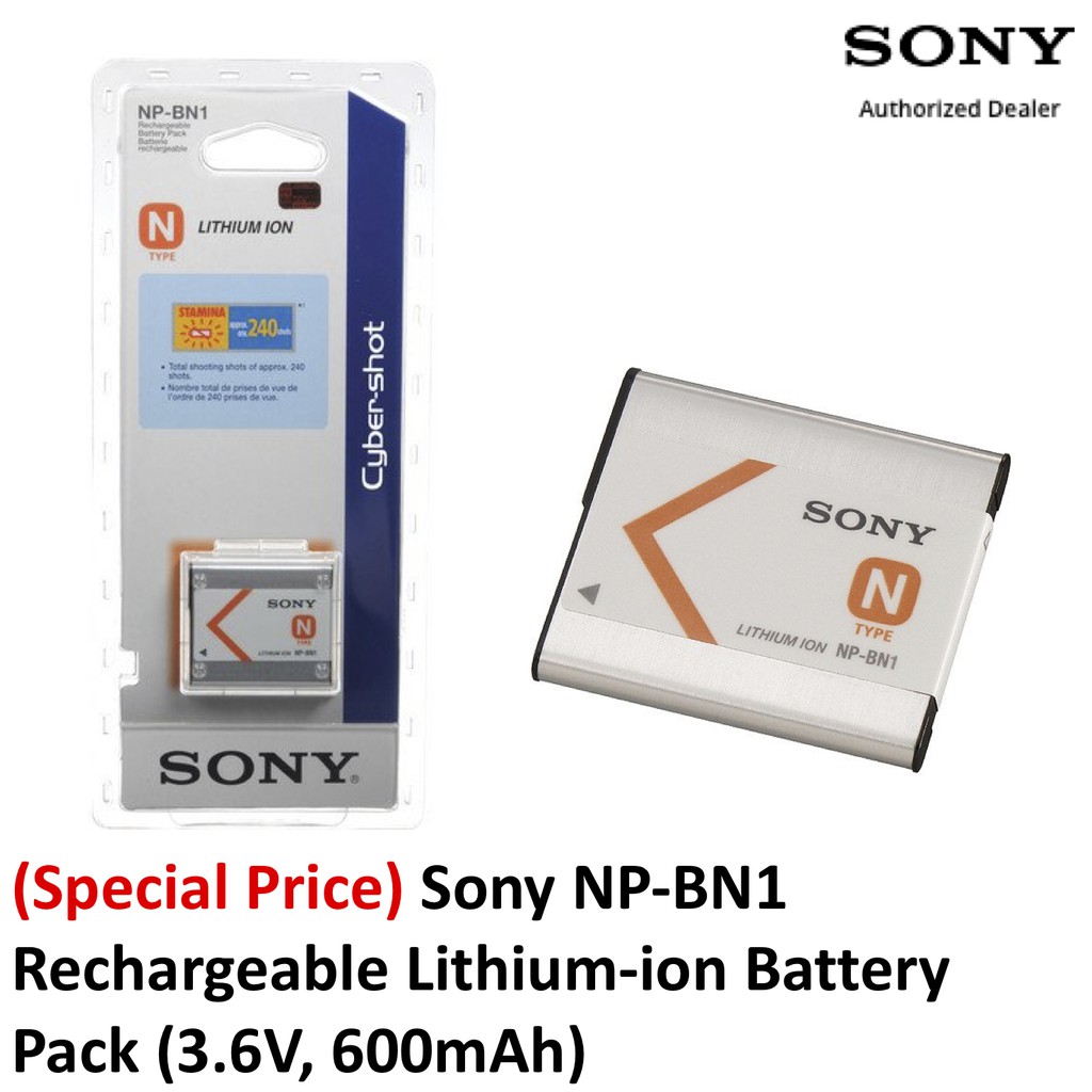 [Clearance Sales] Sony NP-BN1 Rechargeable Lithium-ion Battery Pack (3 ...