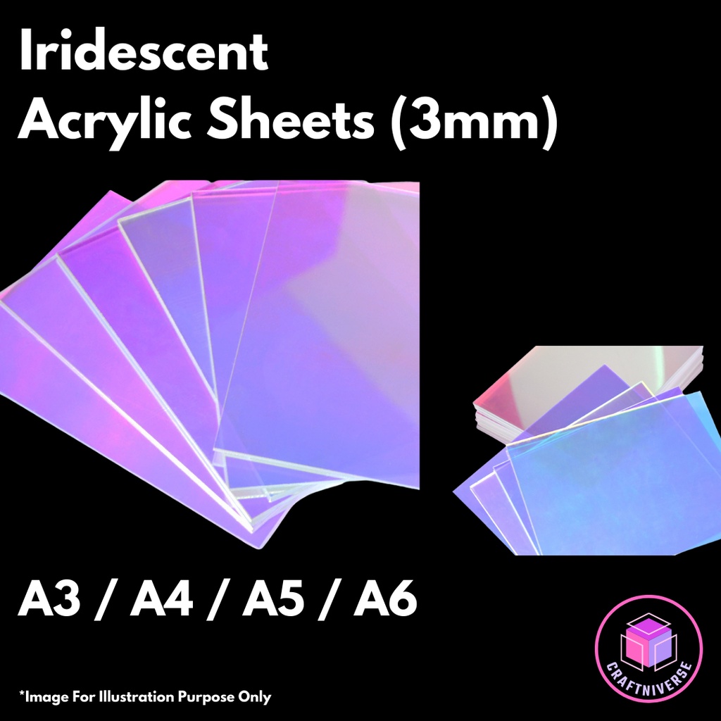 [SG SELLER] Iridescent Acrylic Sheet 3mm | Shopee Singapore