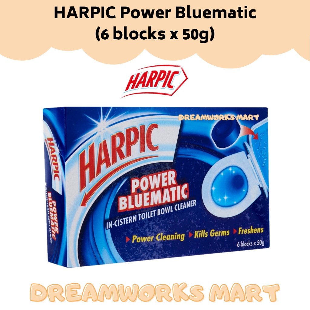 HARPIC Power Bluematic (6 Blocks x 50g) | Shopee Singapore