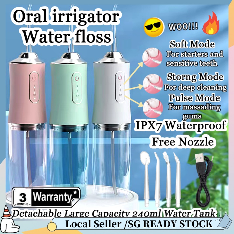 🔥SG READY STOCK 360° Flushing Water Floss Teeth Oral irrigator Water ...