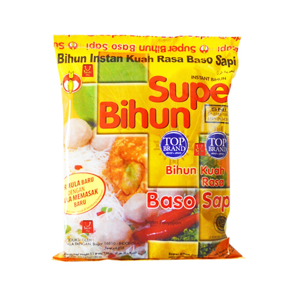 Super Bihun Kuah/Goreng/Bakso sapi @ 51g (Bundle of 5 pcs) | Shopee ...