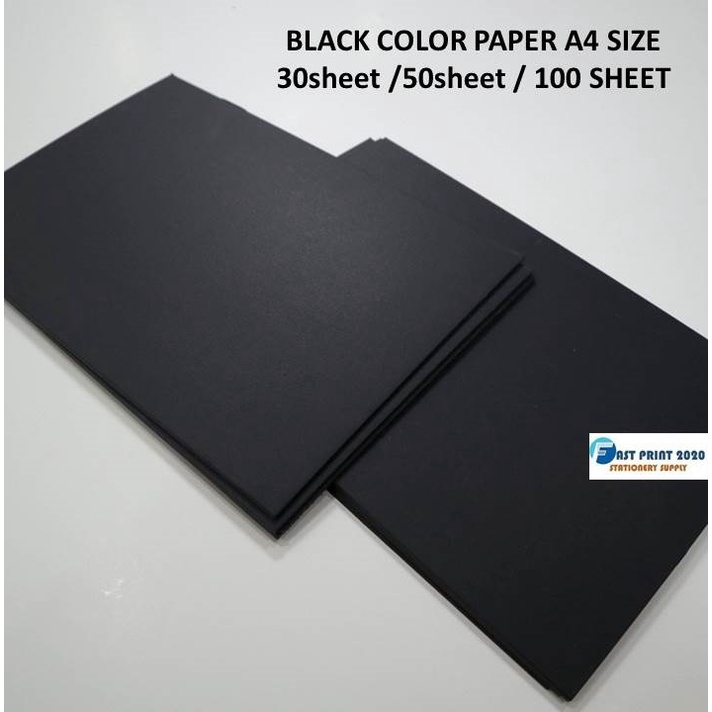 A4 size 120gsm Black paper 30sheet/ 50sheet / 100sheet | Shopee Singapore