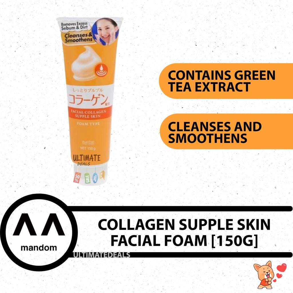 Mandom Facial Collagen Supple Skin Cleanser 150G | Shopee Singapore