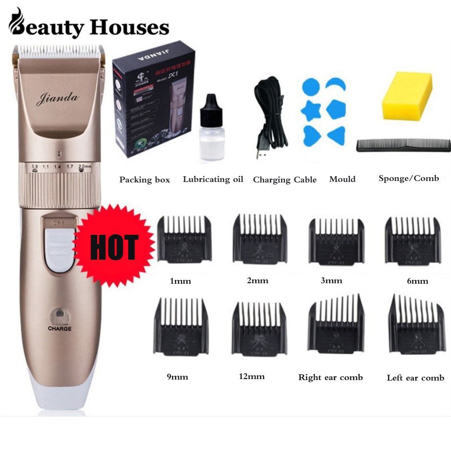 Beauty Houses Professional Men Shaver Rechargeable Push-Type Electric ...