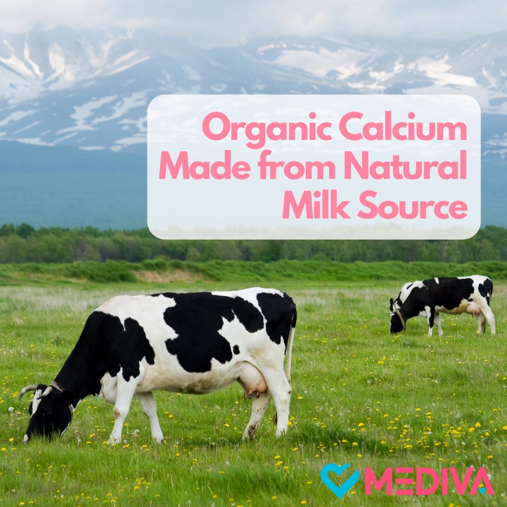 Organic Milk Calcium with Vitamin D3 Magnesium 60 Tabs - Pure Milk ...