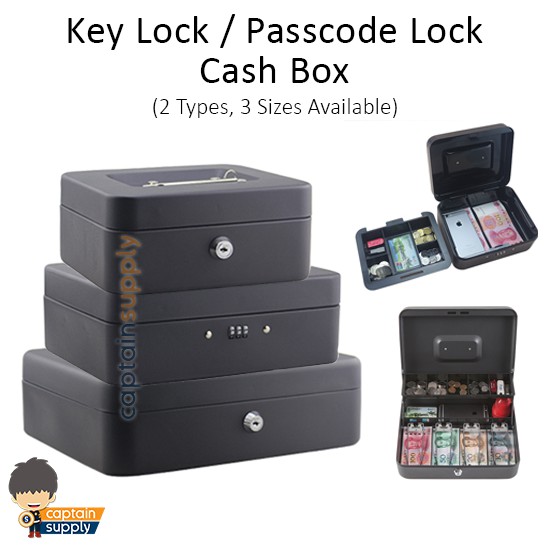 Key Lock / Passcode Lock Cash Cashier Box | Shopee Singapore