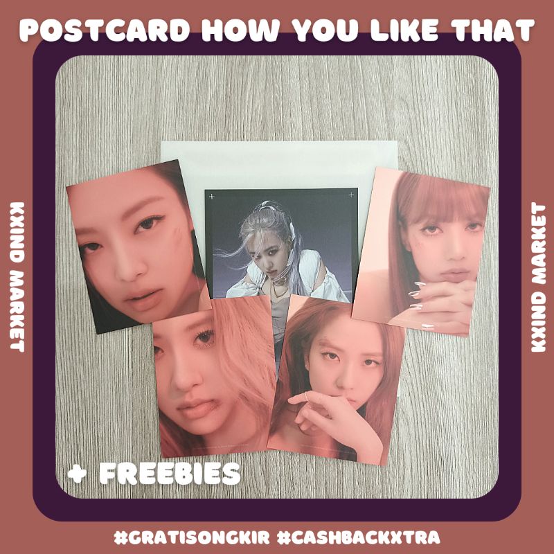 Postcard How You Like That Blackpink / hylt album / hylt postcard rose ...