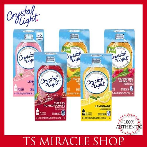 [CRYSTAL LIGHT] 90% Fewer Calories Powder Fruit beverage 10P (5 Flavor ...