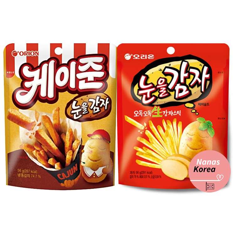 [Korean Snack] Orion Thin Potato Stick 56g series (Nooneul Gamja ...