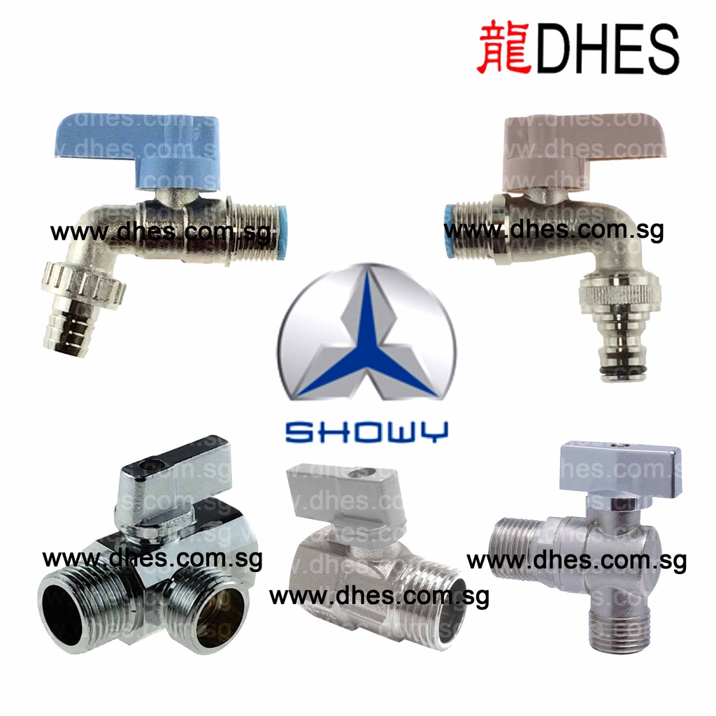 Showy Angle Valve L Port Mini Ball Valve Garden Tap Hose Connector ...