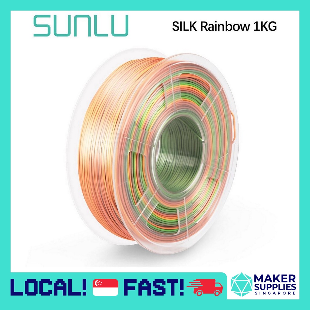 SUNLU PLA Silk Rainbow 1.75mm 1KG 3D Printer Filament Print Printing ...