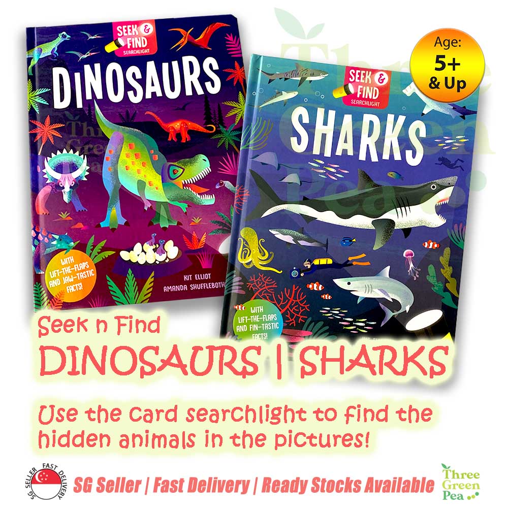 Children Books: Fun n Interactive | Seek and Find Dinosaurs / Sharks ...