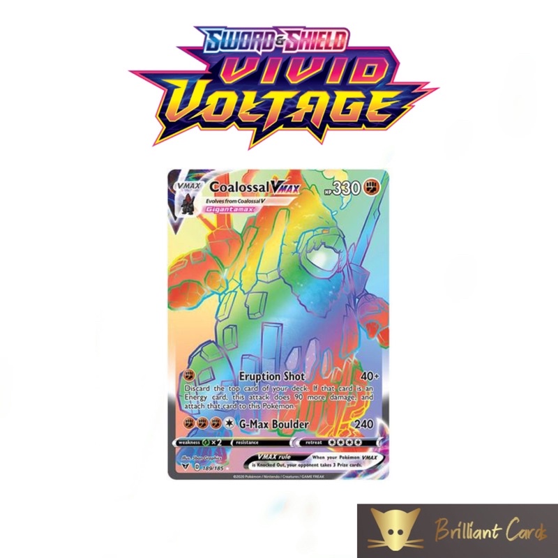 Pokemon Coalossal Vmax Vivid Voltage Card | Shopee Singapore