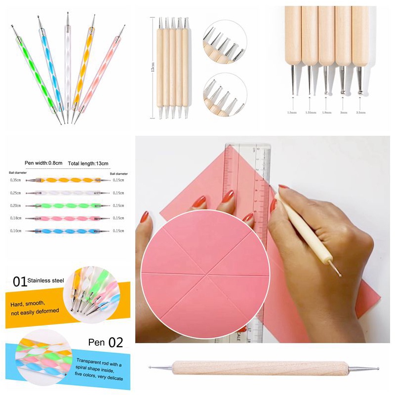 Scratch Pen Embossing Stylus Pen Tool Five Sizes Spherical Sharp Point ...
