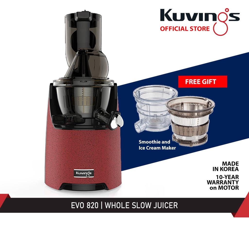 Kuvings EVO820 Whole Slow Juicer with Dual Feeding Chute for Cold Press Masticating Juice EVO ...