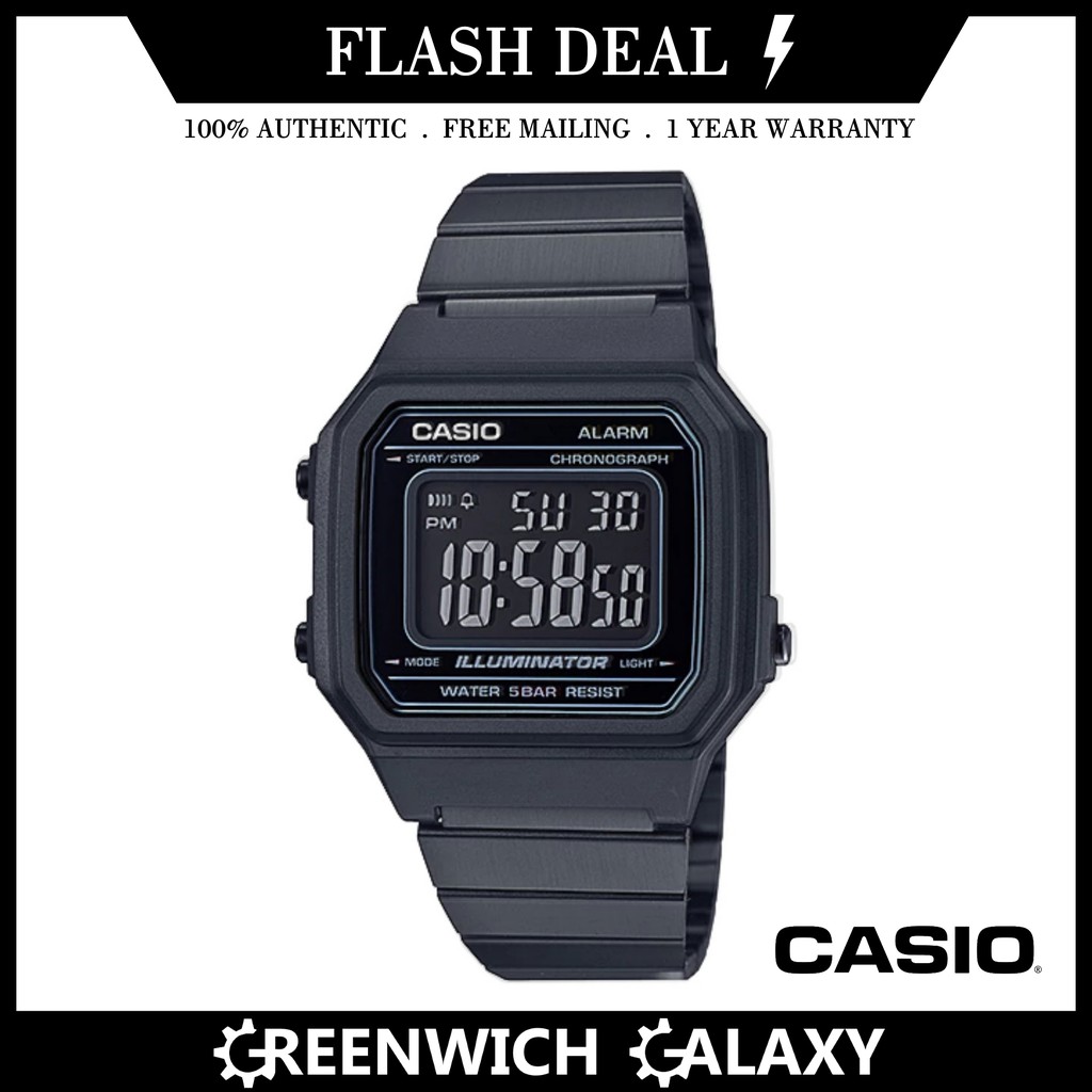 Casio Authentic Vintage Black Digital Watch (B650WB-1B) | Shopee Singapore