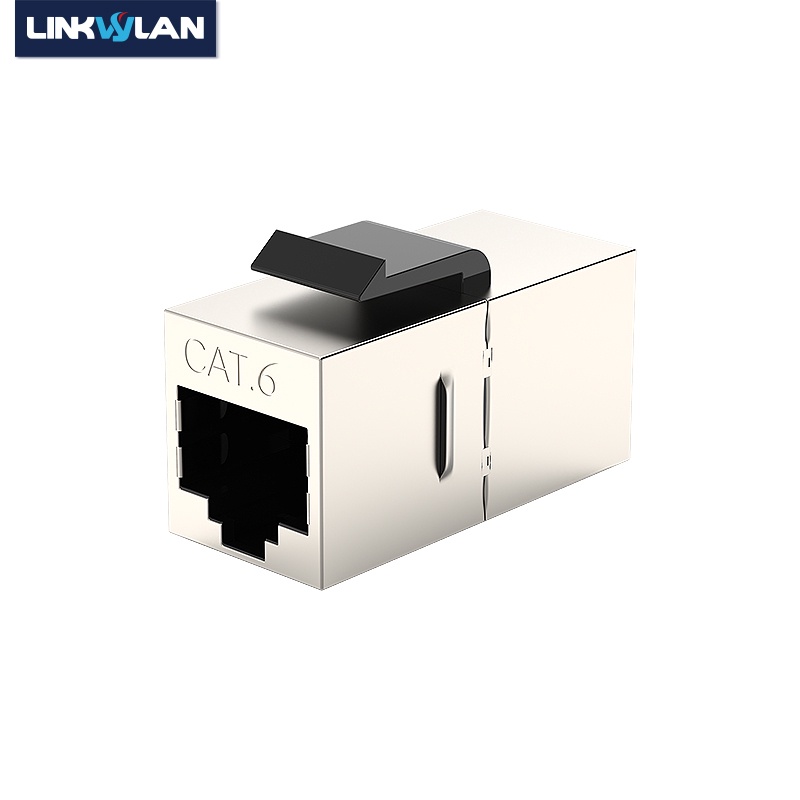 RJ45 Cat5e Cat6 Cat6a Female Keystone Adapter Shielded Inline Coupler ...