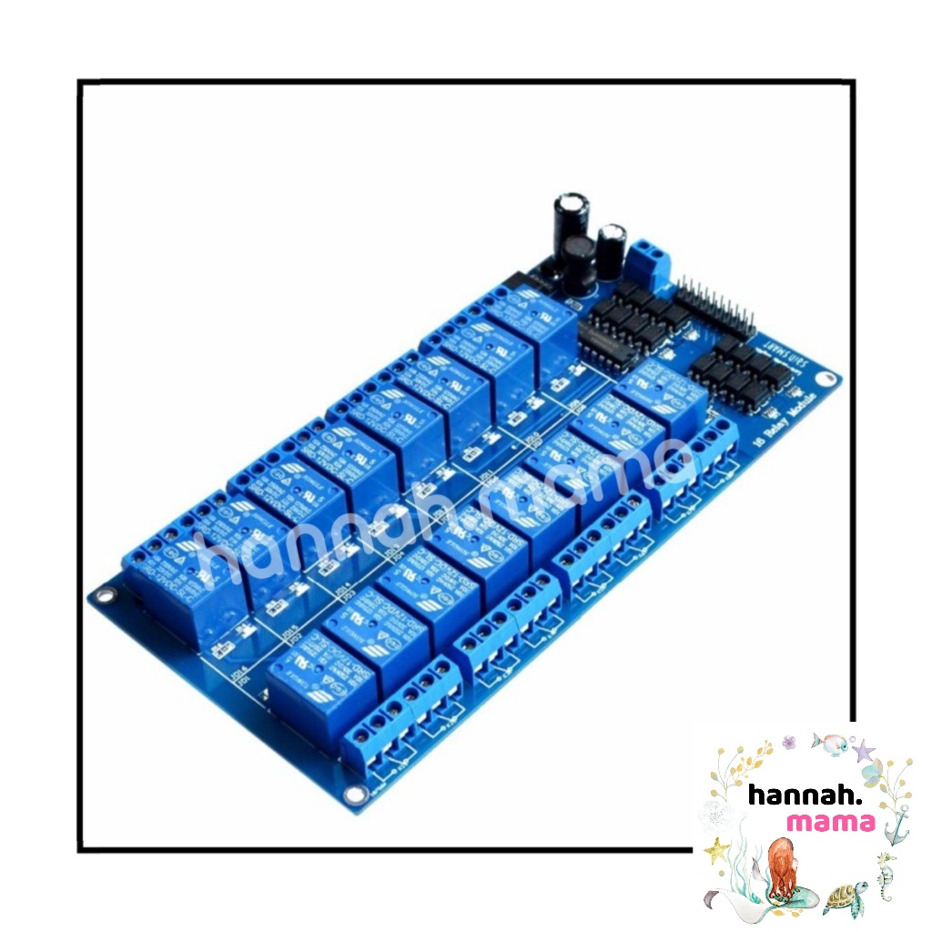 16 Channel 5V / 12V / 24V Relay Module LM2596 With Optocoupler ...