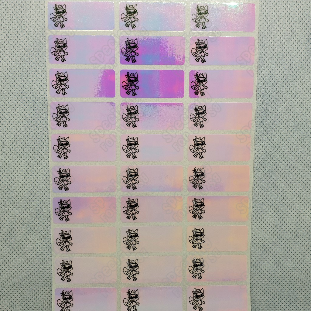 Waterproof Children Name Stickers - Pink Fong | Shopee Singapore