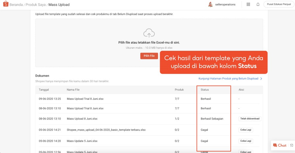 Mengupload Template Mass Update & Mass upload | Pusat Edukasi Penjual ...