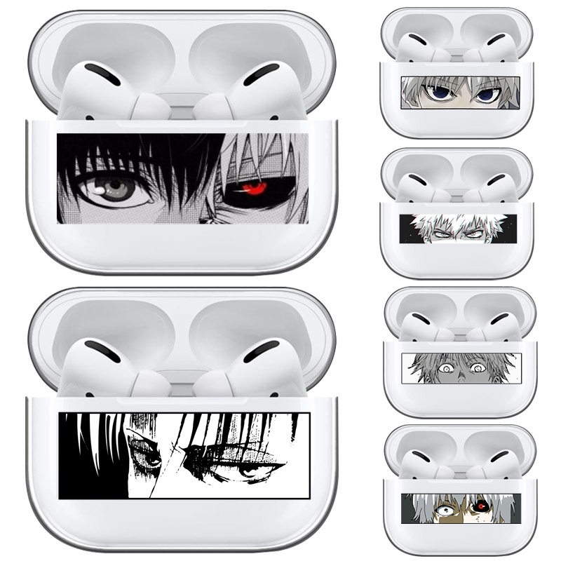 Cool Anime Eyes Soft Transparent TPU Case for Airpods Pro 3 2 1 Levi ...