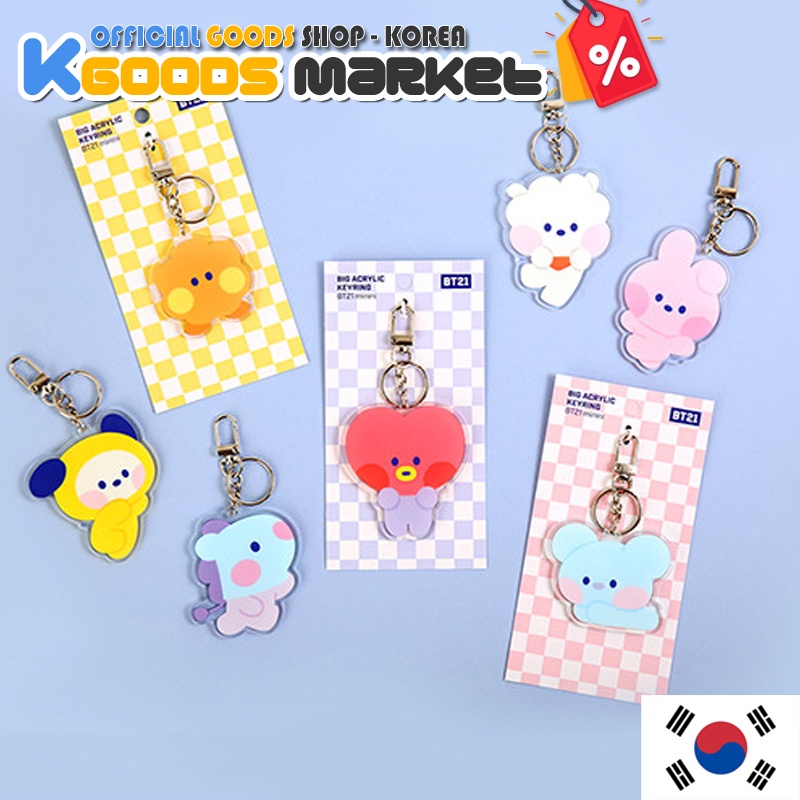 BTS BT21 Minini Big Acrylic Key Ring Monopoly Official Goods | Shopee Singapore