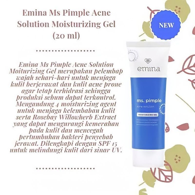 Emina Ms. Pimple Acne Solution Moisturizing Gel 20 ml - Acne Skin ...
