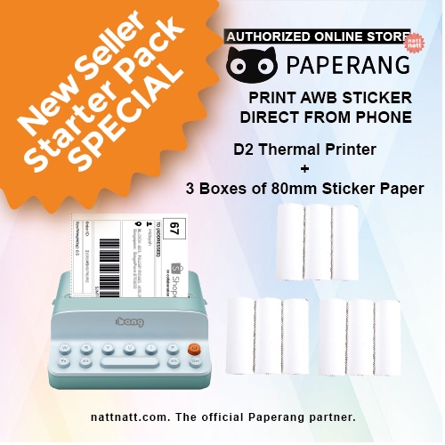 Ecommerce Seller Starter Pack. Print Airway Bill label. Paperang D2 ...