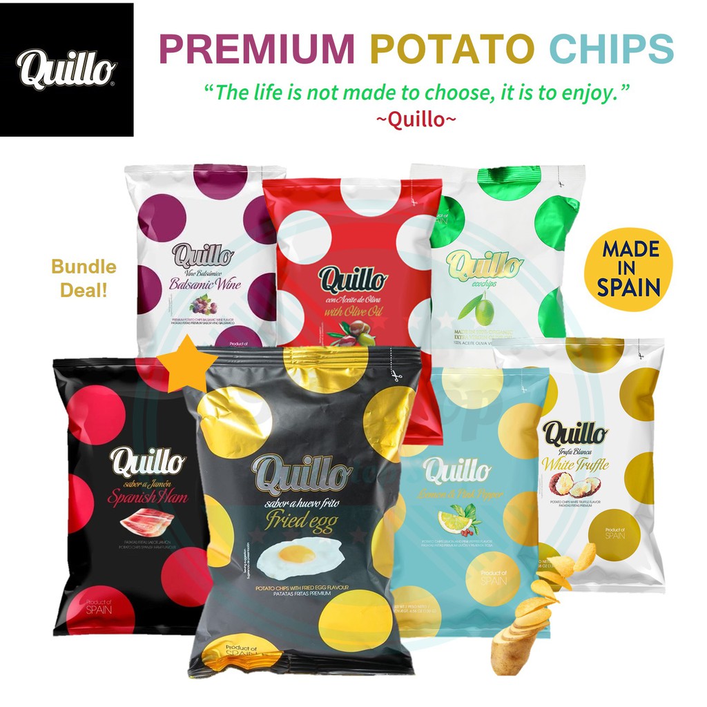 Quillo Premium Potato Chips/Crisps VIRAL! Fried Egg, White Truffle ...