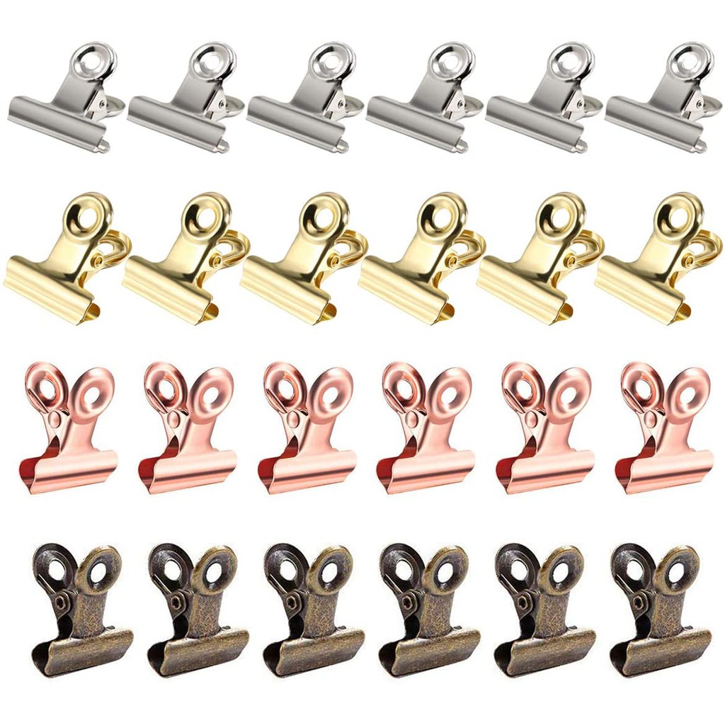 5 Pack Bulldog Clips Hinge Paper Clips Metal Hinge Clips for Crafts ...