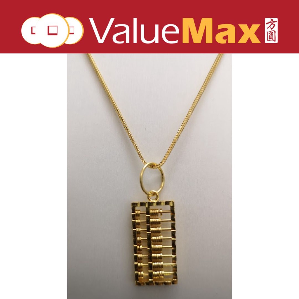 22K Gold Abacus Pendant 5.26g | Shopee Singapore