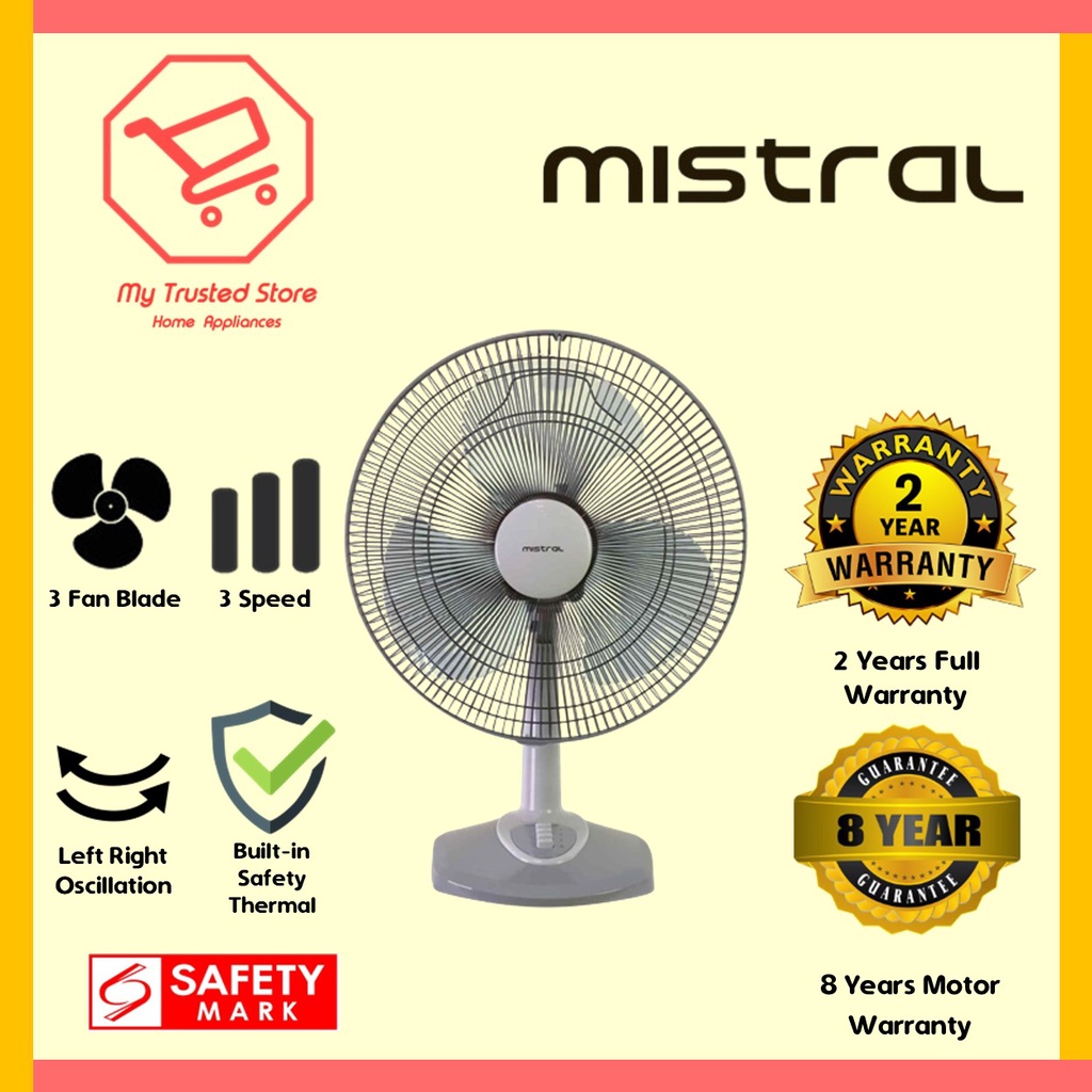 Mistral 16 Inch Desk Fan MTF1617SE | Shopee Singapore